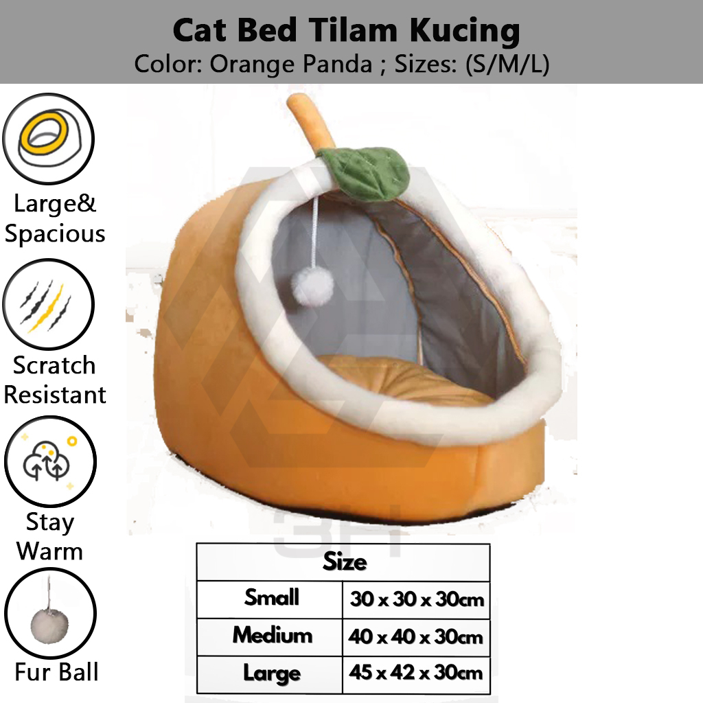 3H Cartoon Cat Bed/Pet Bed Foldable Removable Washable Pet Sleeping Bed ...