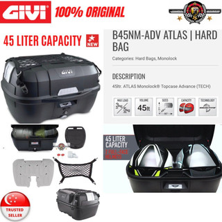 Givi Box B45NM-ADV Advance Atlas 45L Kotak Givi Besar 100% Original ...