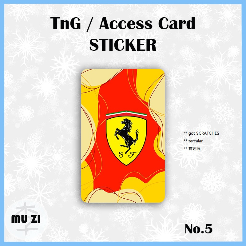 Ferrari TnG Card STICKER NFC STICKER Waterproof Thick Hard Material ...