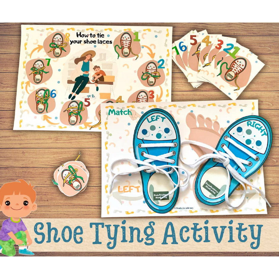 A408 – [PDF] Shoe Tying Practice for Kids/ Busy Book 13 pages | Shopee ...