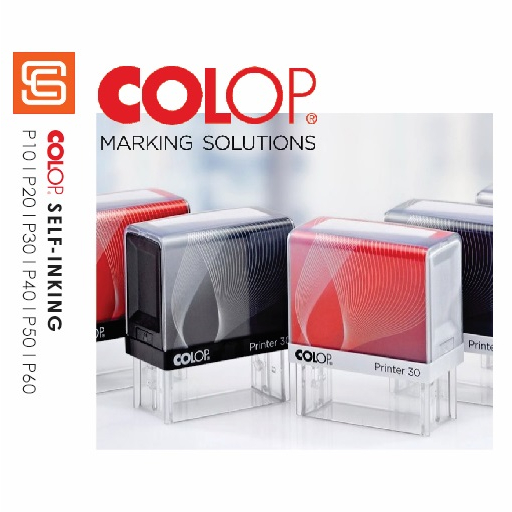 COLOP PRINTER LINE P10 | P20 | P30 | P40 | P50 | P60 (CUSTOM MADE WORDING) | SELF-INKING STAMP ...