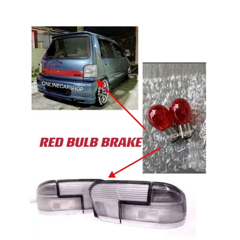 Red Bulb Mentol Merah Lampu Belakang Tail Lamp Bulb 12V EX5 Albino Wira ...