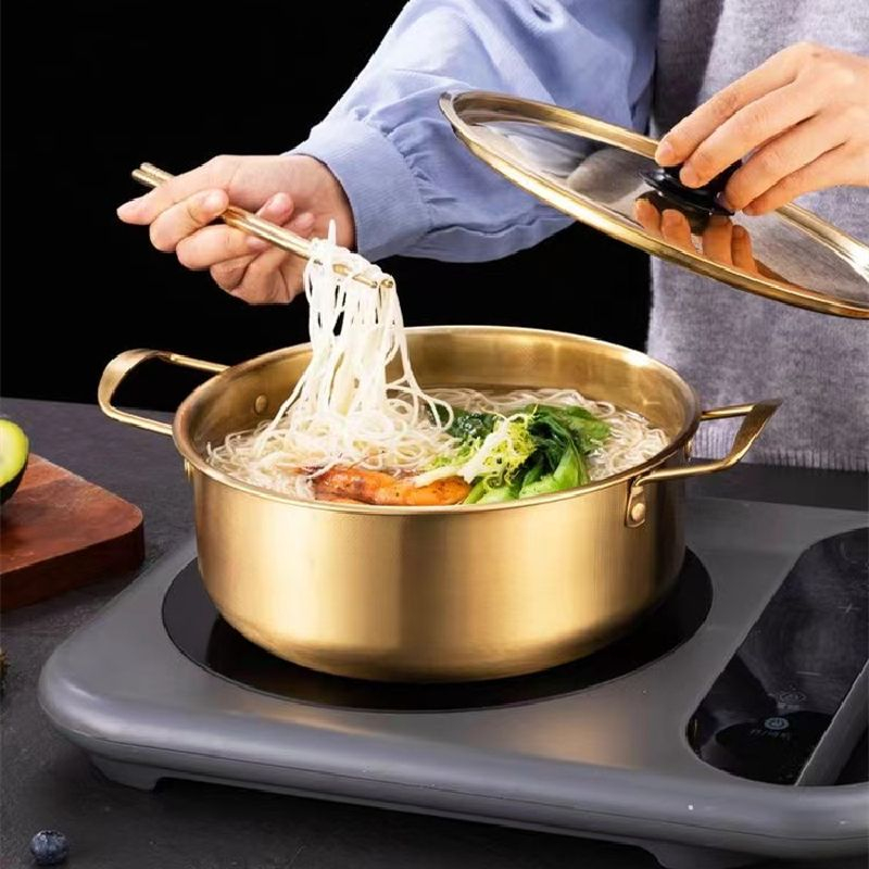 KOREA STYLE GOLD NOODLE POT / PERIUK RAMEN EMAS | Shopee Malaysia