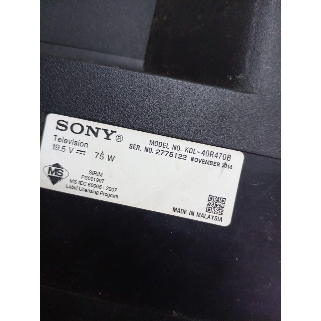 (1125) Sony KDL-40R470B LVDS, Button, Sensor, Cable, Wifi. Used TV ...