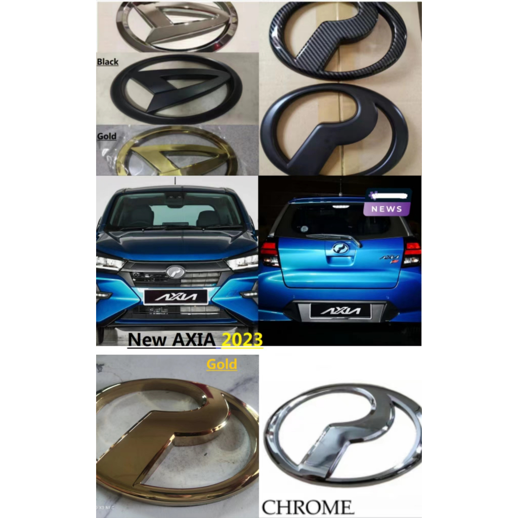 NEW PERODUA AXIA 2023 CAR EMBLEM LOGO | Shopee Malaysia
