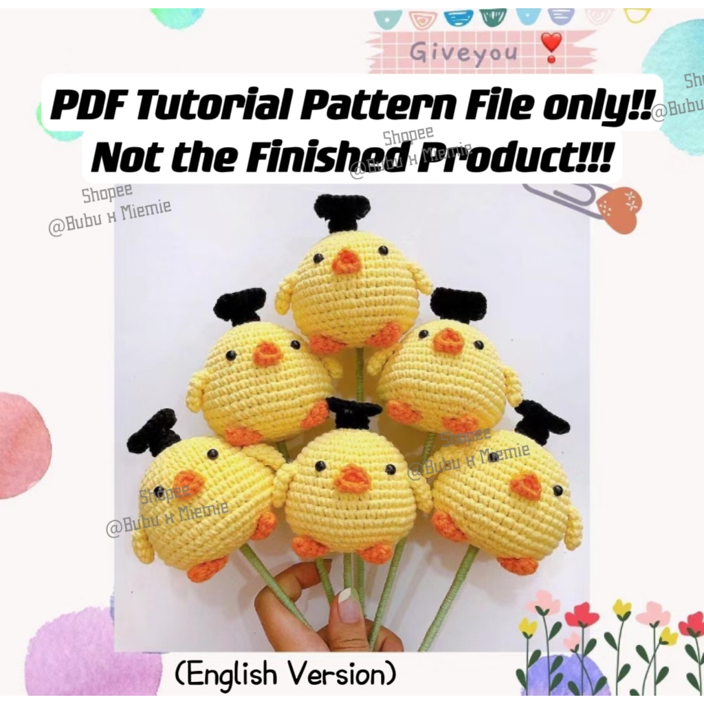 [EPattern] Amigurumi Crochet Tutorial- Summer Graduation Chick Pattern ...