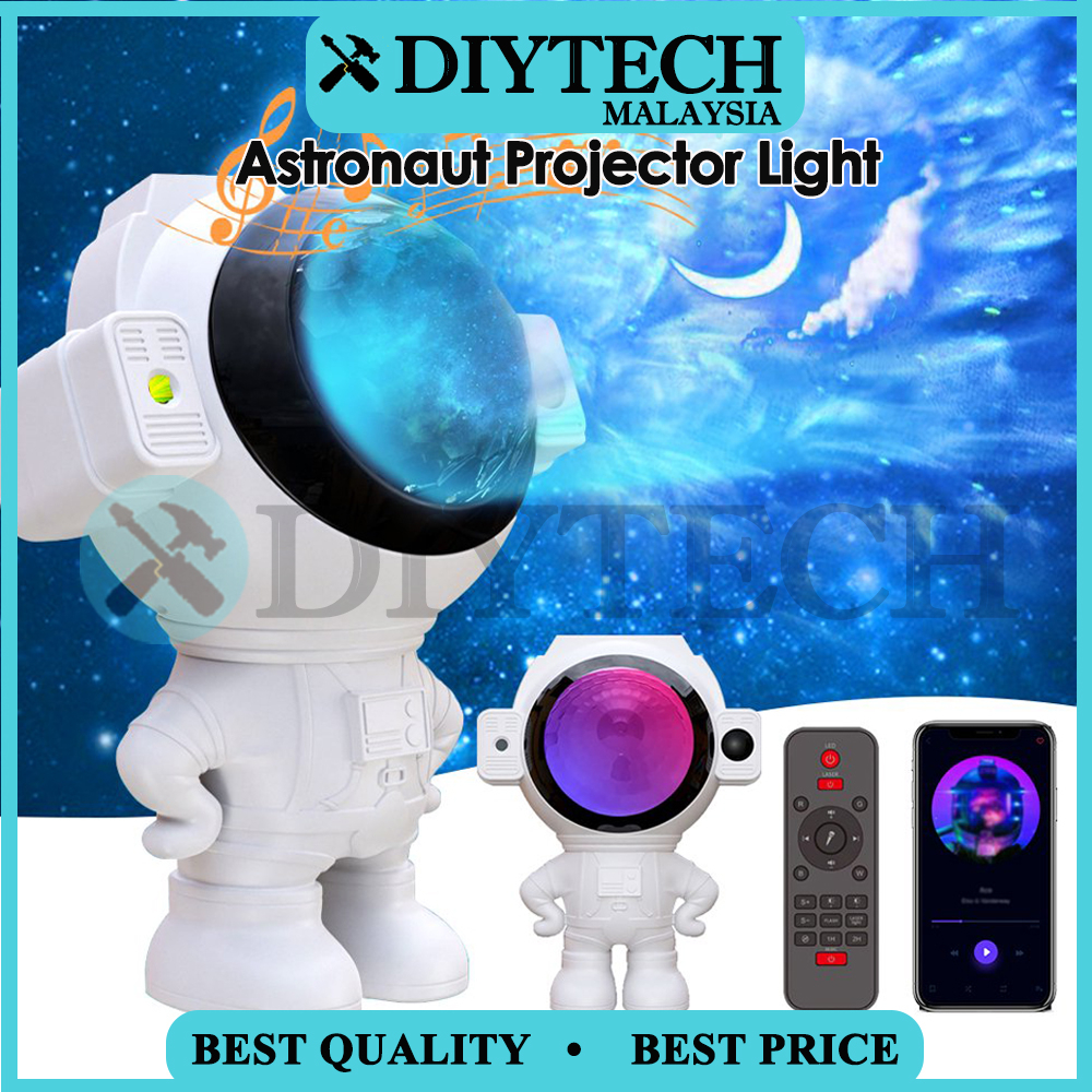 DIYTECH Astronaut Projector Light USB Port via Bluetooth Speaker With ...