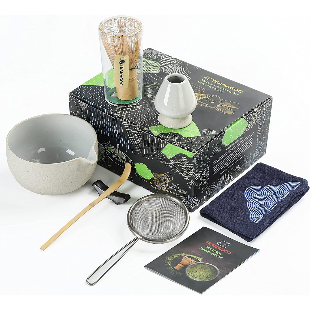 TEANAGOO Japanese Tea Set (7pcs) Matcha Whisk Set Matcha Bowl with ...