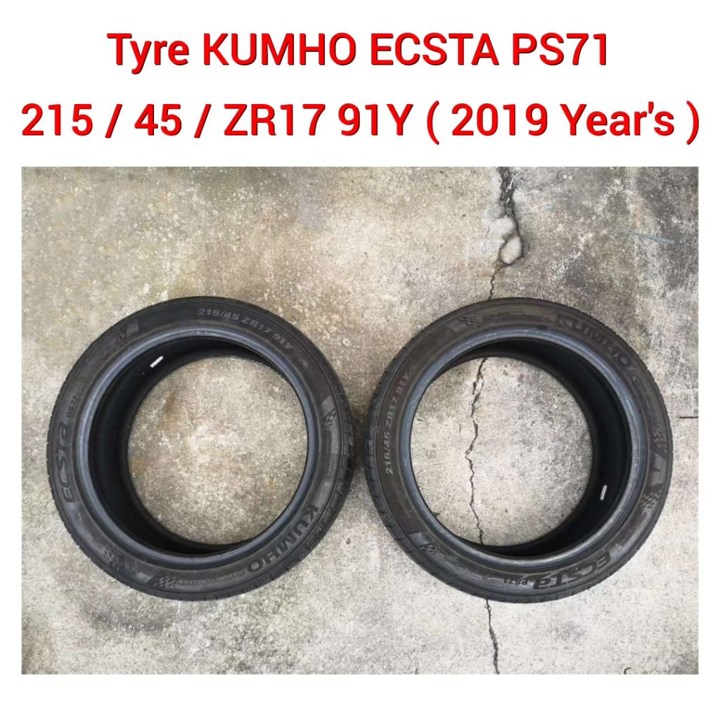 KUMHO ECSTA PS71 Tyre 215 / 45 / ZR17 - 91Y ( 2019 Year's ) / Tayar 17 ...