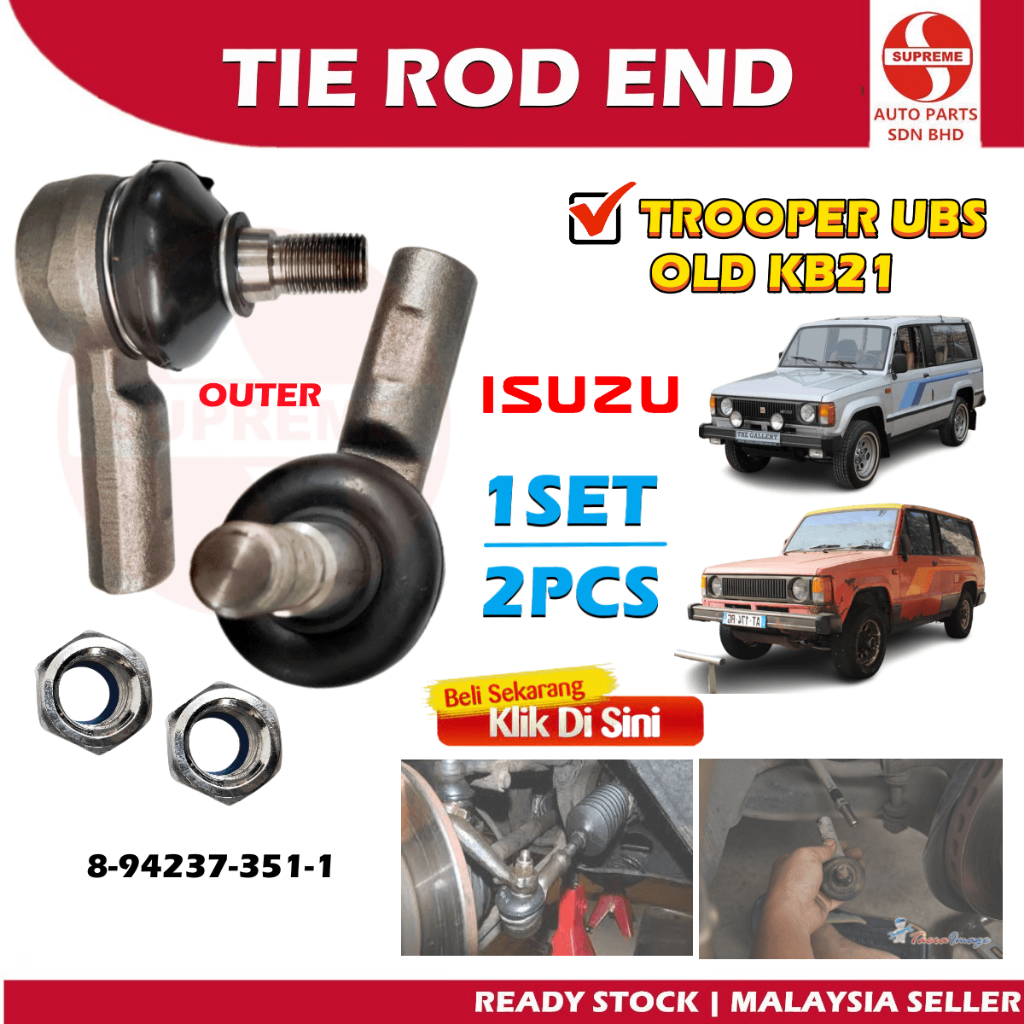 S2U Steering Rack Tie Rod End Outer Inner Isuzu Trooper UBS Old KB21 8 ...