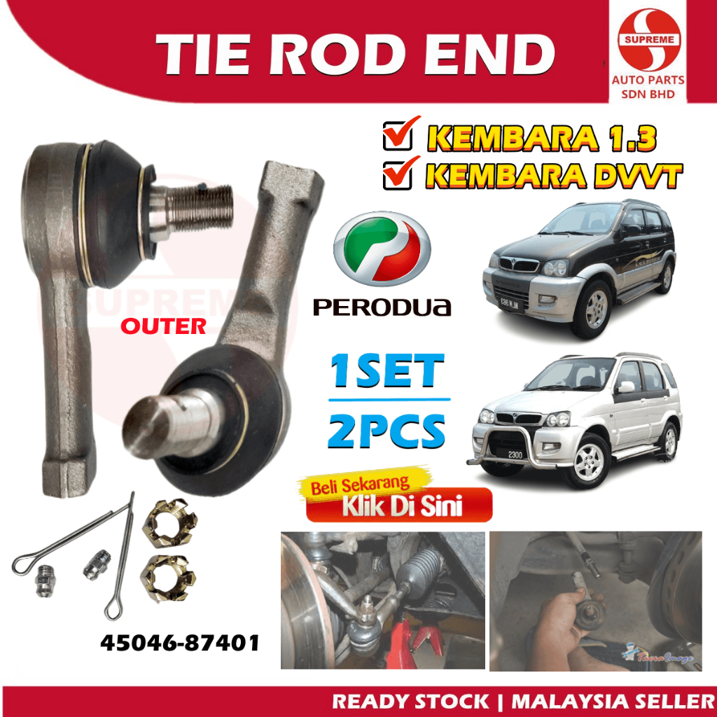 S2U Steering Rack Tie Rod End Outer Inner Perodua Kembara 1.3 DVVT ...