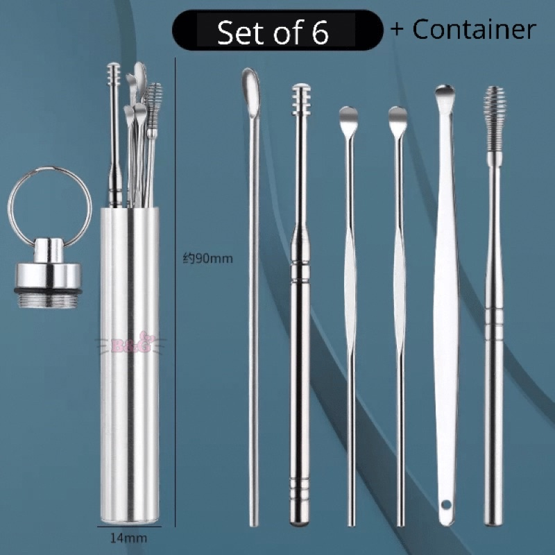 High Quality Metal Ear Pick Cleaner Tweezer Spoon Spring Dry Ear Wax ...