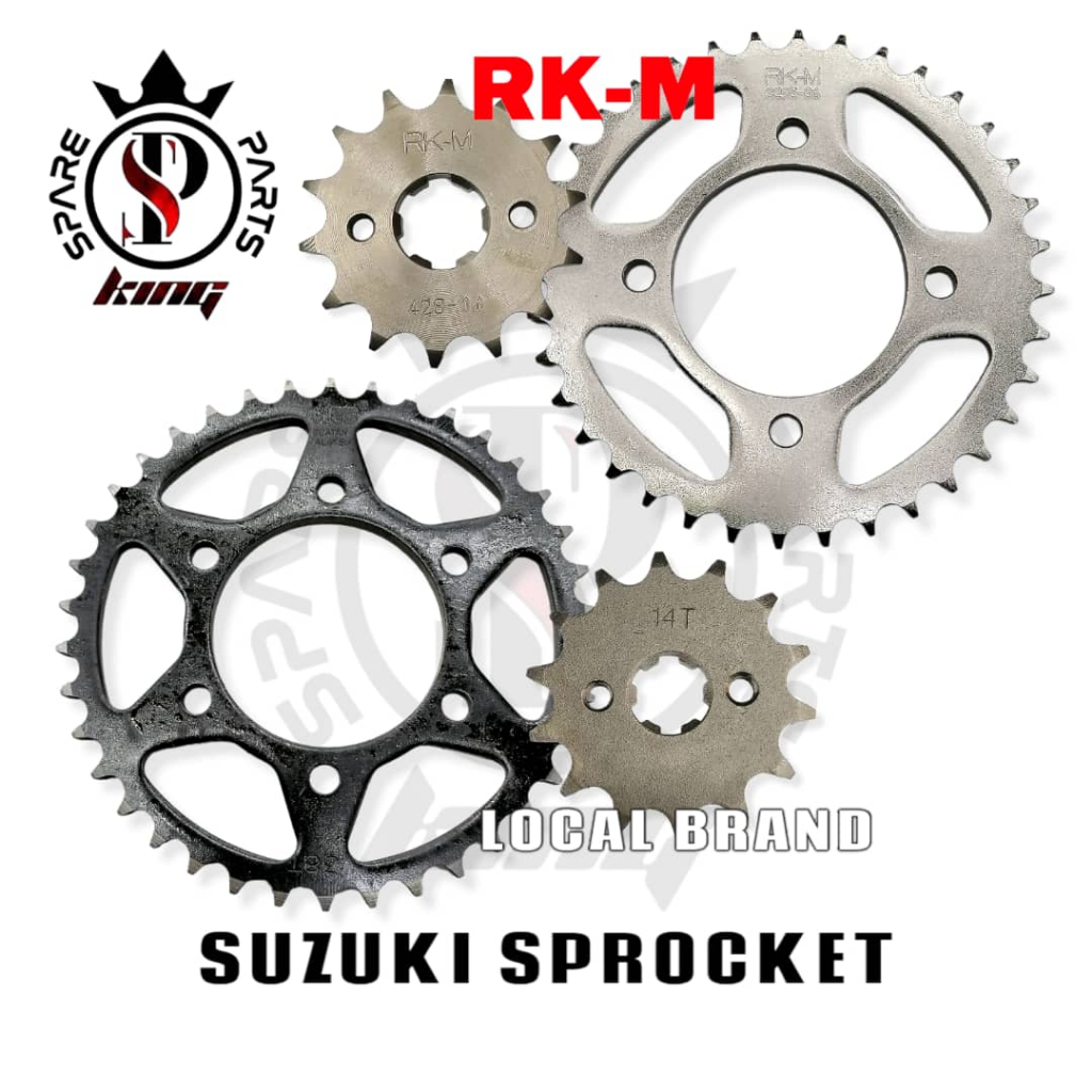 SUZUKI FRONT REAR SPROCKET DEPAN BELAKANG RKM/LOCAL TXR150 RFS150 RC80 ...