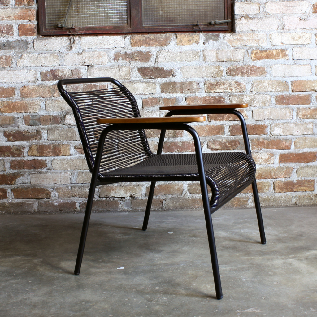 Occasional Chair with Wooden Handle / Lounge Chair with Wooden Handle ...