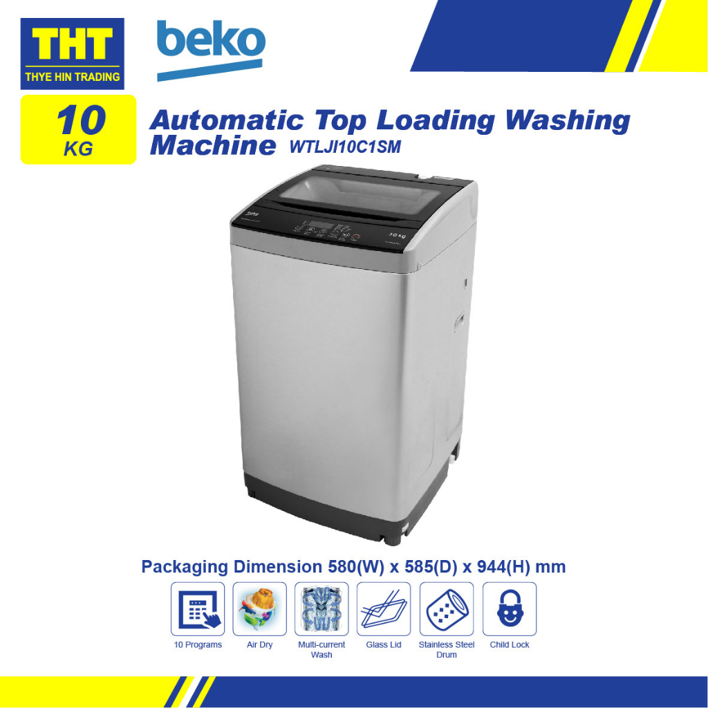 Beko 10KG Fully Auto Washing Machine WTLJI10C1SM | Shopee Malaysia