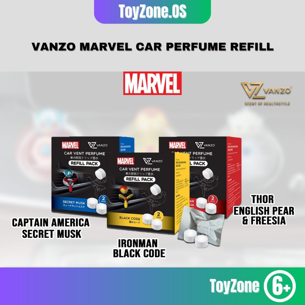 Vanzo 2023 New Perfume VANZO Marvel Series Car Refill Pack Vanzo Refill ...
