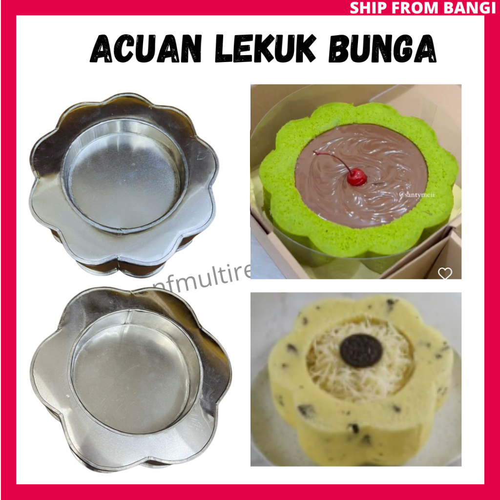 Acuan Loyang Lekuk Bunga Kek Sakura Handmade Flower Cake Shape Mould ...