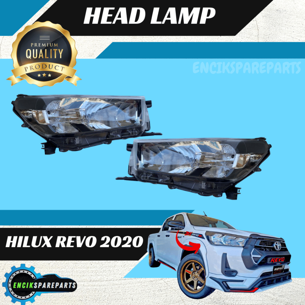 Toyota Hilux Revo Gun126 / Rocco Rogue 2.4E 2020 Head Lamp / Lampu ...