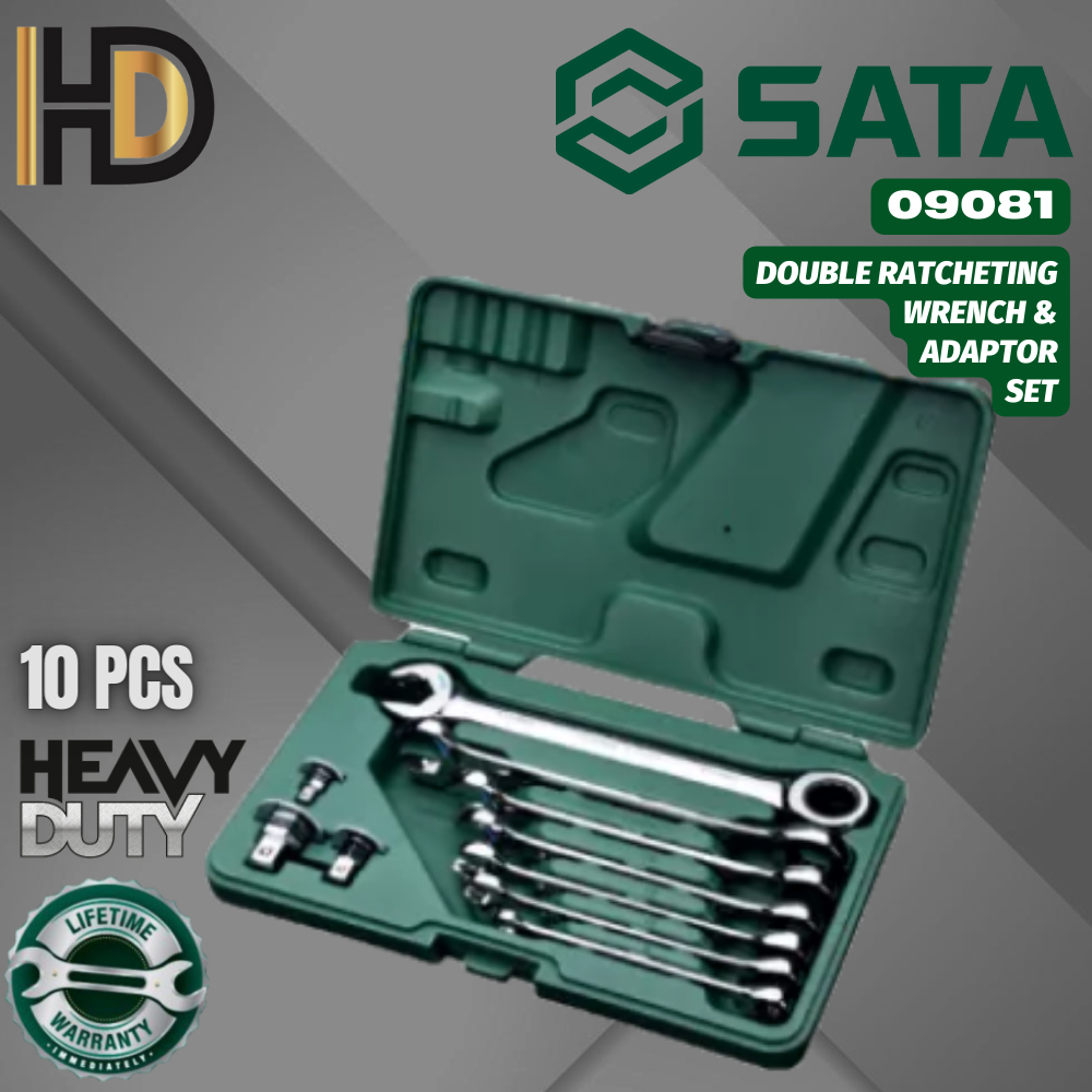 SATA 10 Pcs Double Ratcheting Wrench Set With Quick Release Ratchet ...