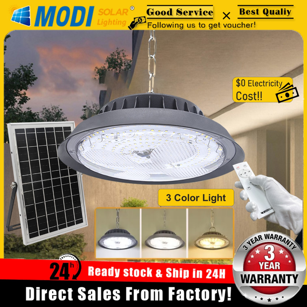 [MODI 2023 NEW] Solar Pendant Light 3 Color Outdoor Indoor Solar Lamp ...