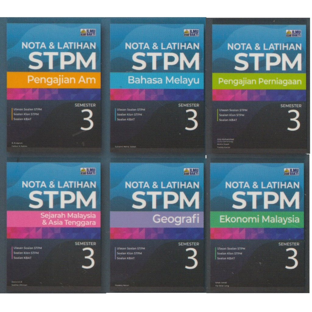 BUKU RUJUKAN NOTA & LATIHAN STPM SEMESTER 3 - ILMU BAKTI | Shopee Malaysia