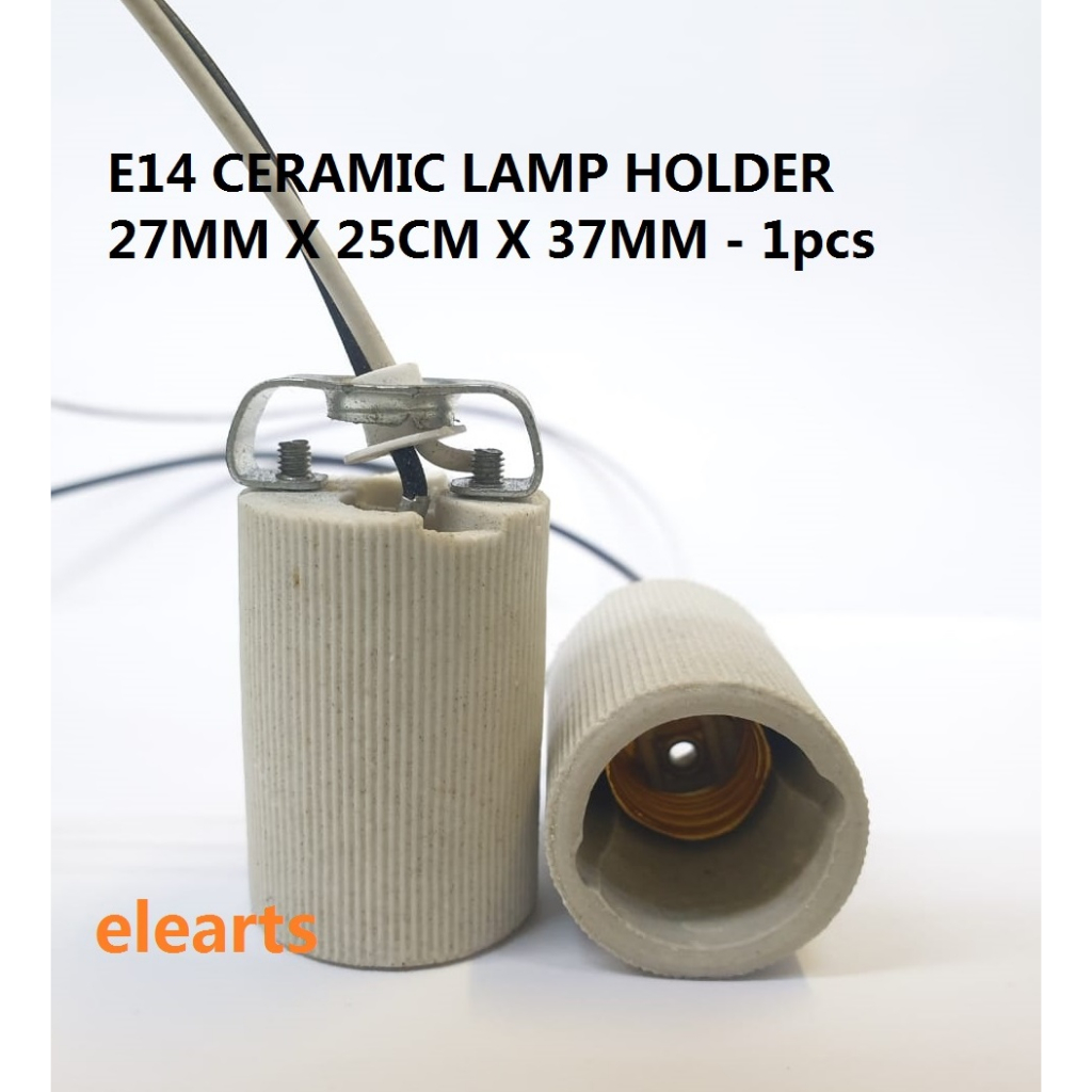 E14 CERAMIC LAMP HOLDER 27MM X 25CM X 37MM / E27 PORCELIN HOLDER / E27 ...