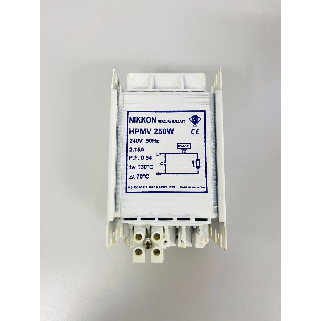 "NIKKON" HID LAMP BALLAST HPMV 250W/240V/50HZ(MERCURY)(READY STOCK ...