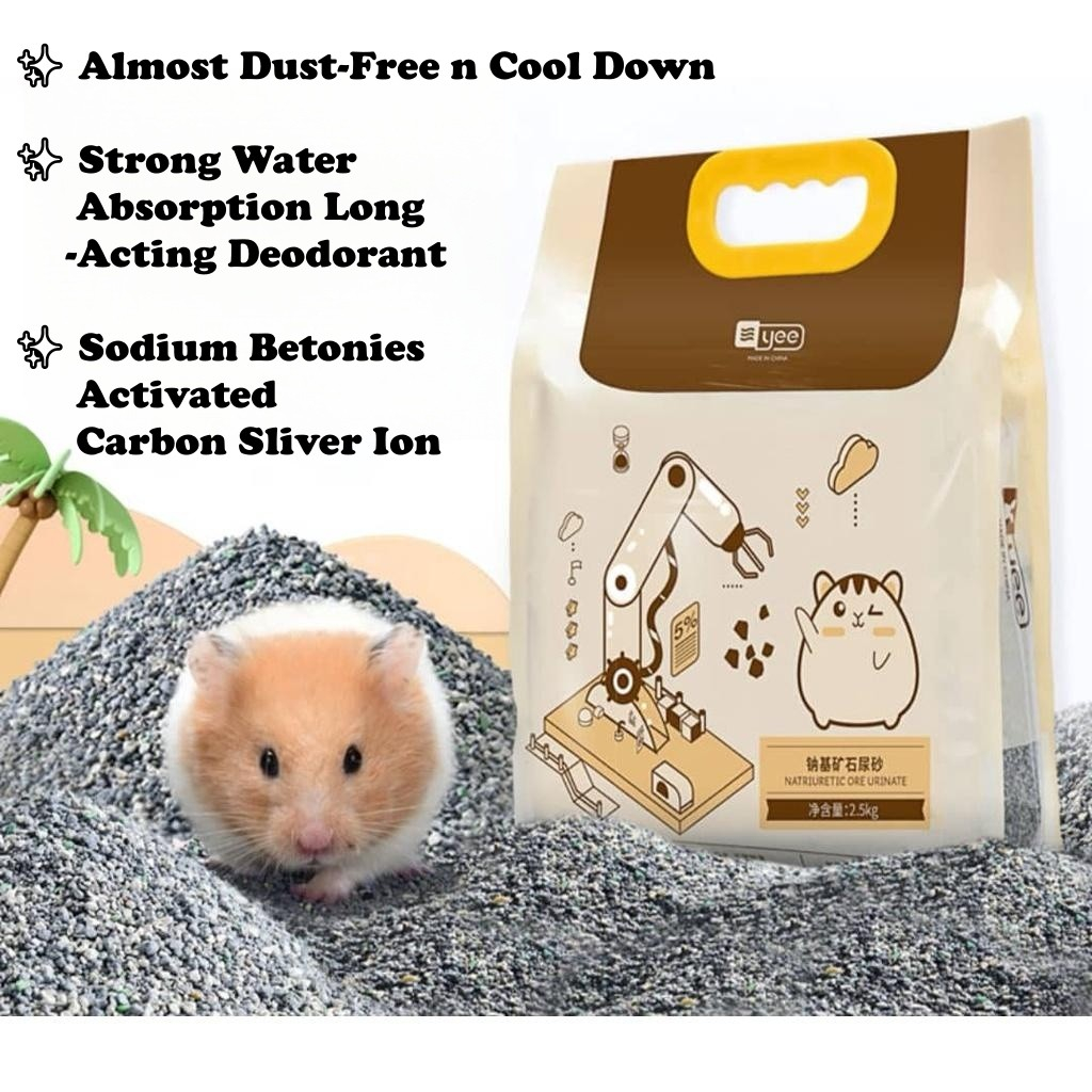 Yee Hamster Sodium-Based Deodorant Urine Sand Toilet Sand 1kg 2.5kg ...