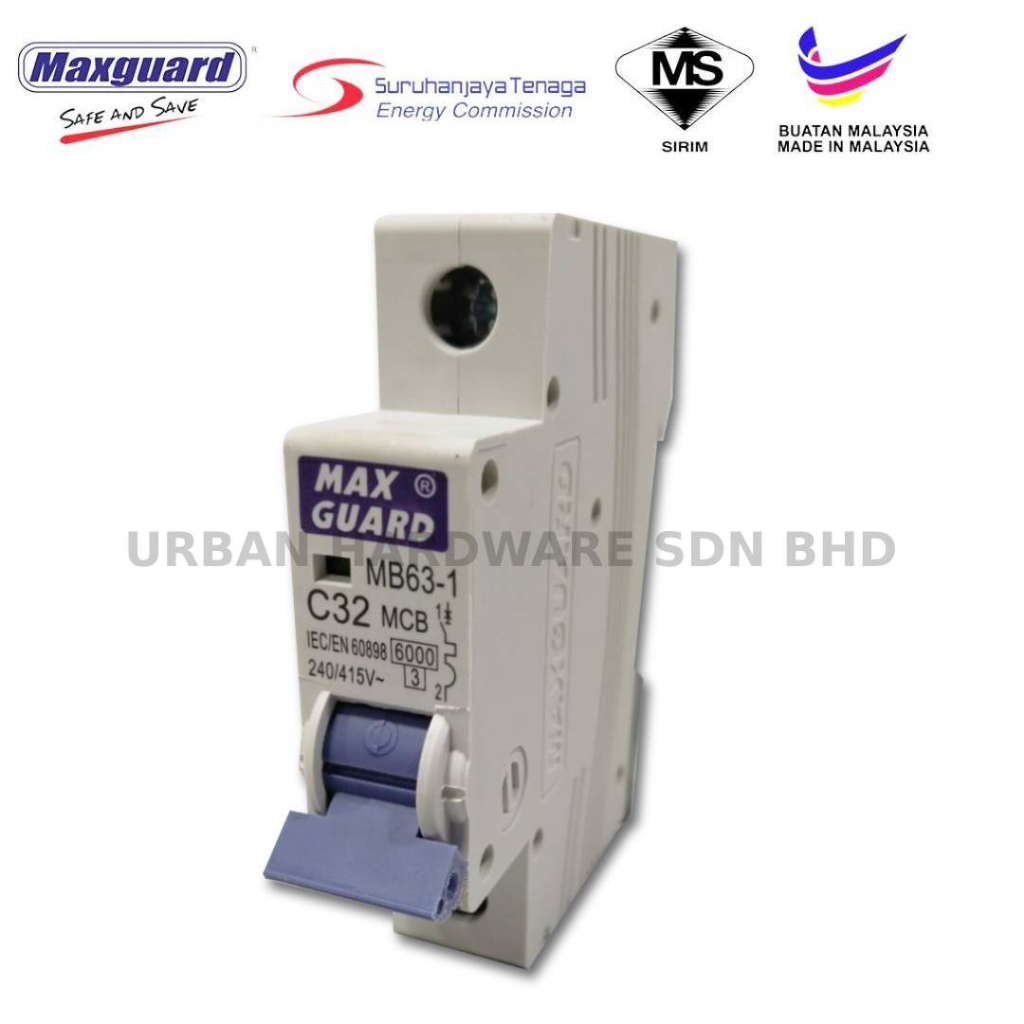 Maxguard 32A 1Pole MCB Main Switch (102100) | Shopee Malaysia