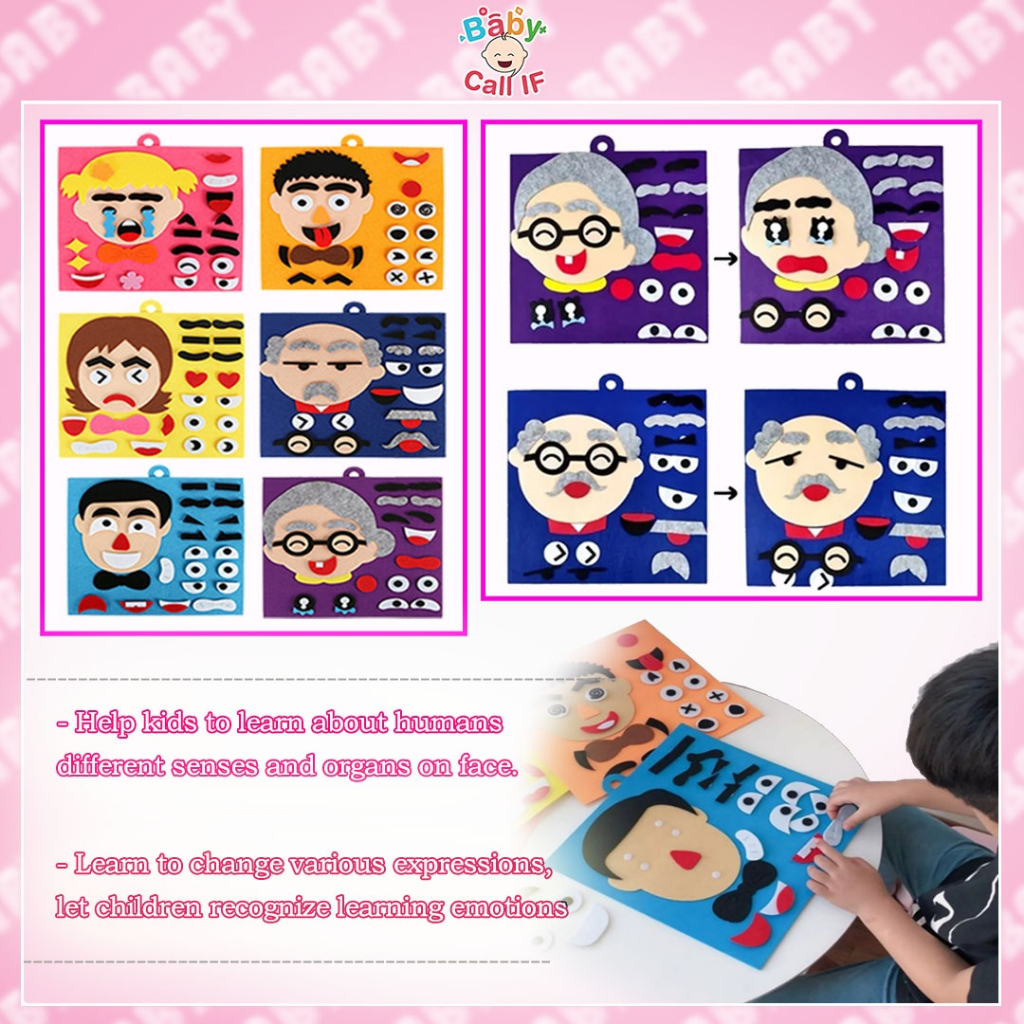 3D DIY Toys Emotion Change Puzzle Toys Emoji Jigsaw Creative Face ...