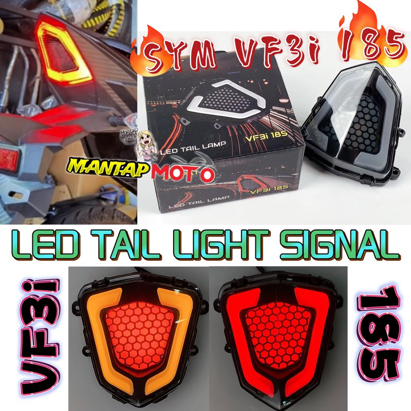 SYM VF3I Tail Light LED Brake Light Signal Lampu Belakang With Turn ...