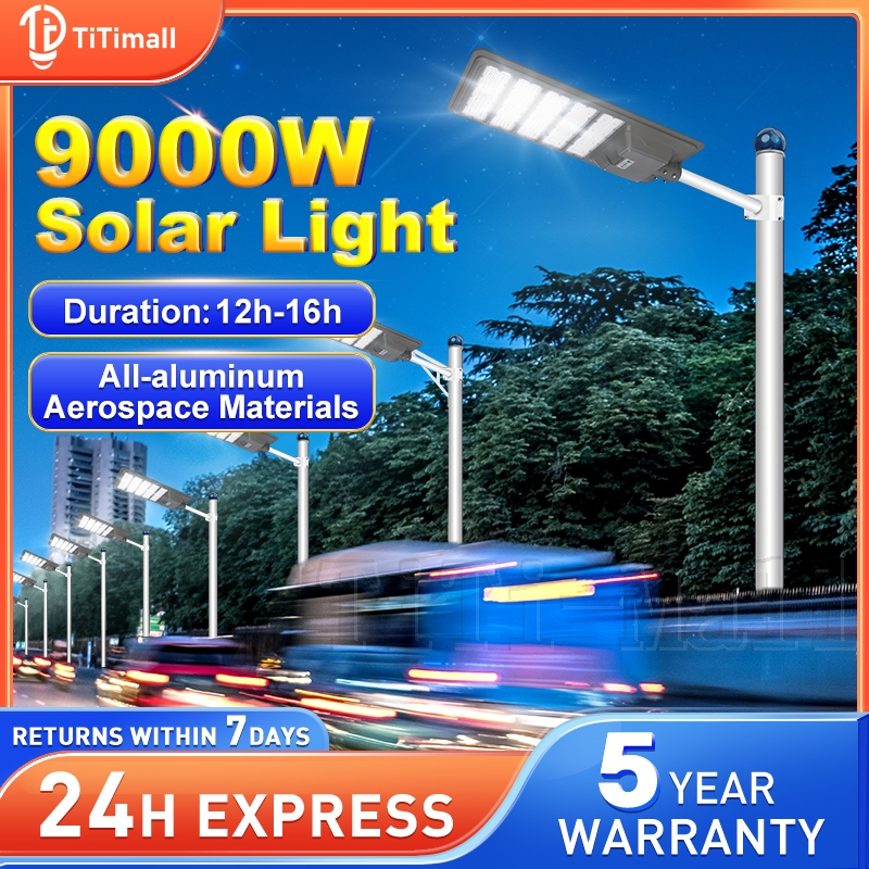 9000W Lampu Solar Waterproof Solar Light Outdoor Lighting Superbright ...