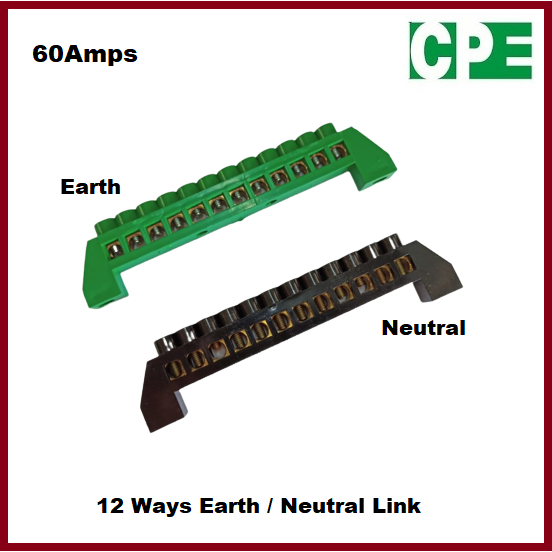 CPE BRASS 12 WAYs 60A INSULATED NEUTRAL / EARTH LINK | Shopee Malaysia