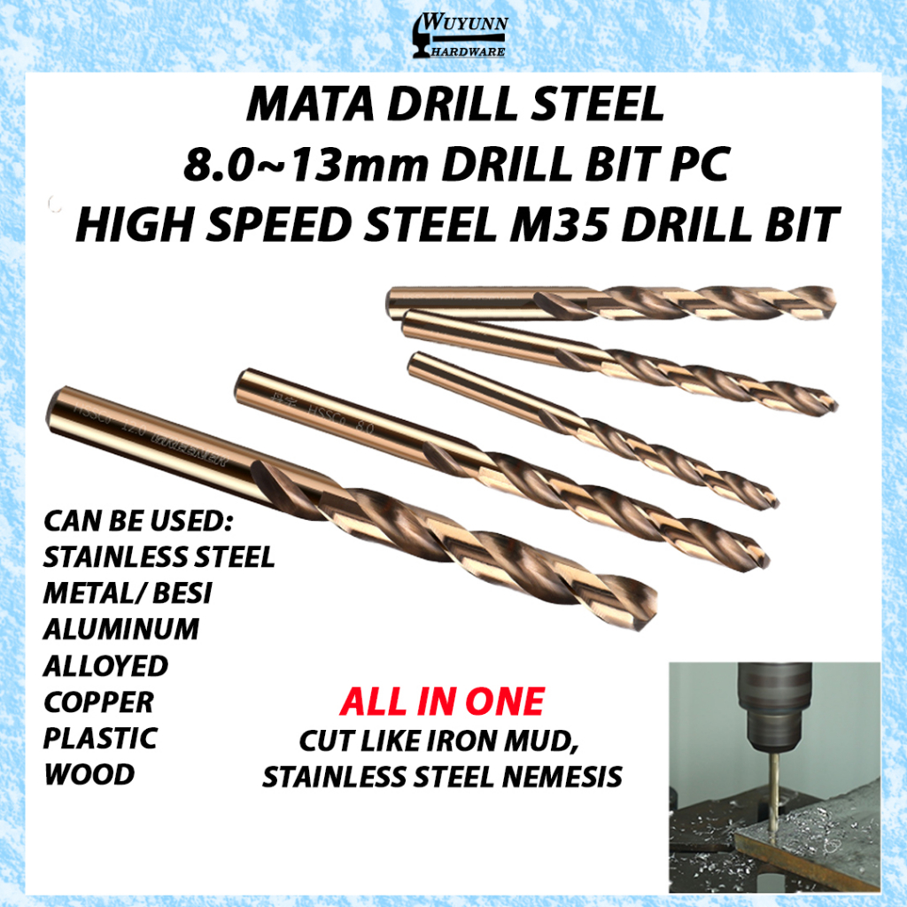Wuyunn.Drill Bit. HSS-Co Drill Bit Set. Mata Drill Besi. Drill Bit ...