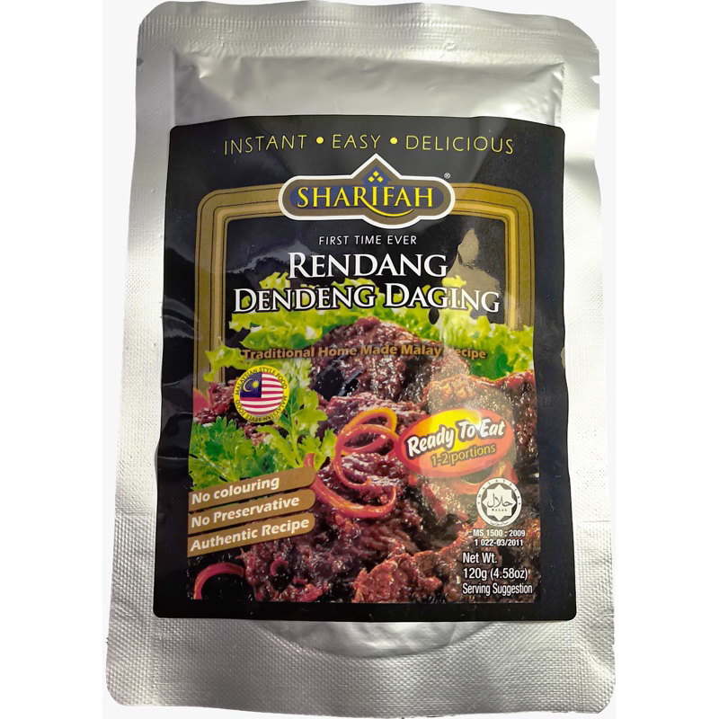 RENDANG DENDENG SHARIFAH READY TO EAT ( SMALL PACK 120GRAM) | Shopee ...