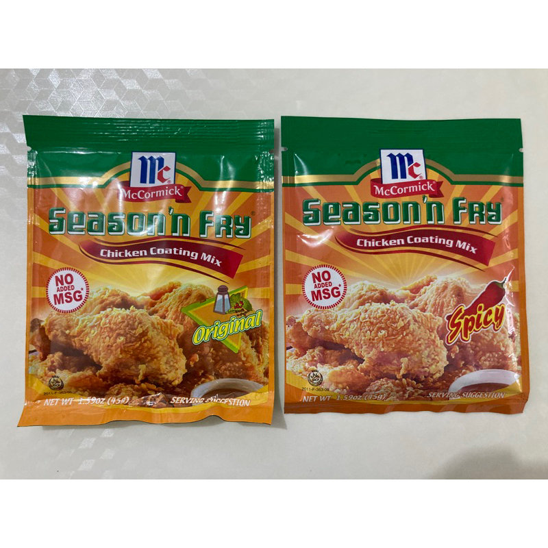 McCormick Season’n Fry - Chicken Coating Mix Original/Spicy | Shopee ...