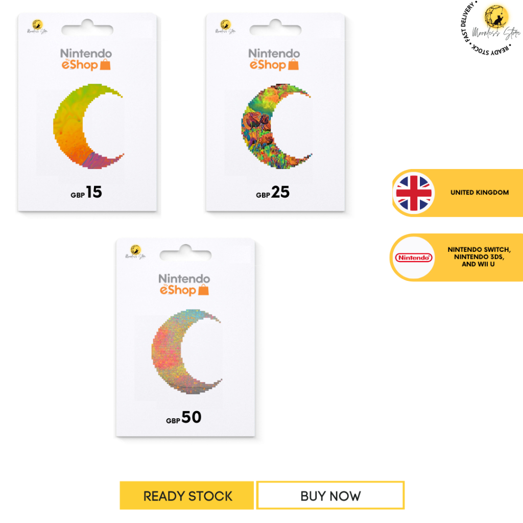 Nintendo eShop GBP 15,25,50 (UK) wallet/redeem/digital voucher Nintendo ...