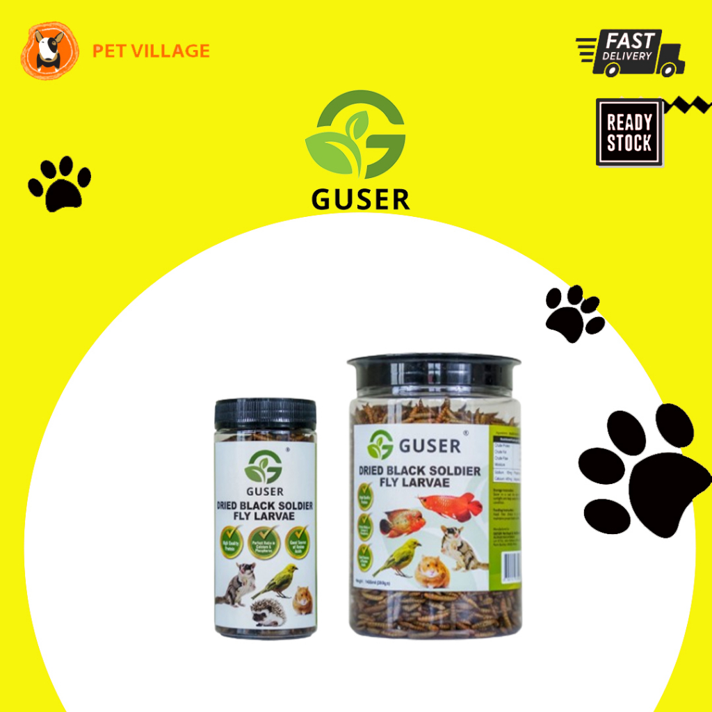 GUSER Dried Black Soldier Fly Larvae Organic Healthy Pet Food ...