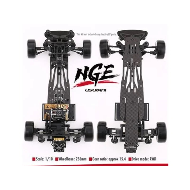 Usukani NGE 1/10 RWD Drift Car Chassis Kit EP Limited Edition NGE SE ...