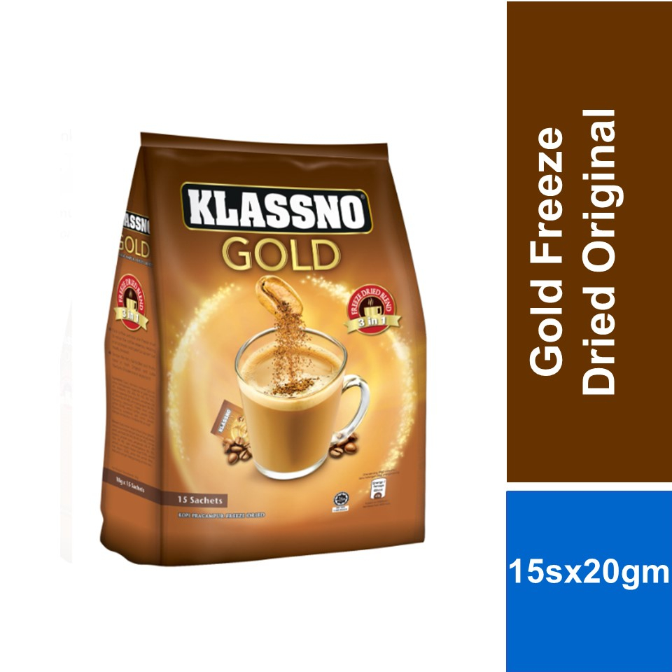 Klassno Gold 3 in 1 Freeze Dried Original 18g x 15s | Shopee Malaysia