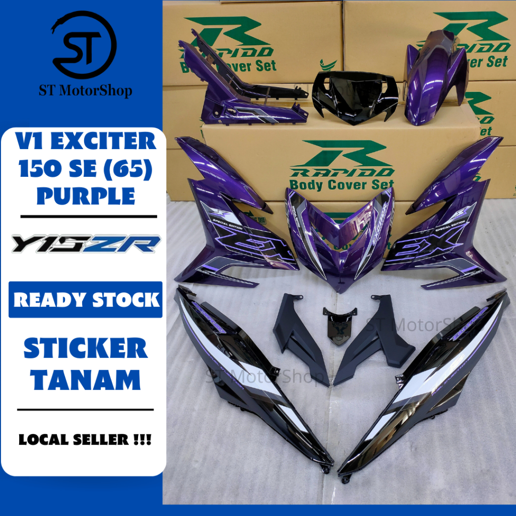 YAMAHA Y15 Y15ZR V1/V2 EXCITER 150 SE (65) PURPLE (STICKER TANAM ...
