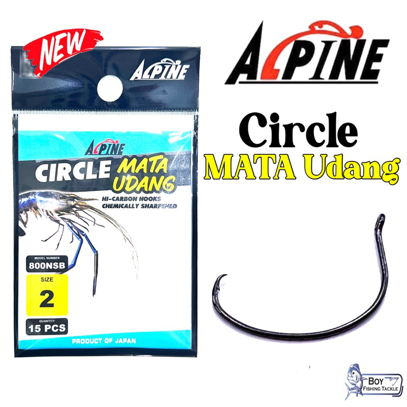 ALPINE PRAWN HOOK 800NSB Mata Kail Udang Maut Mata Maut Mata Kail Udang ...