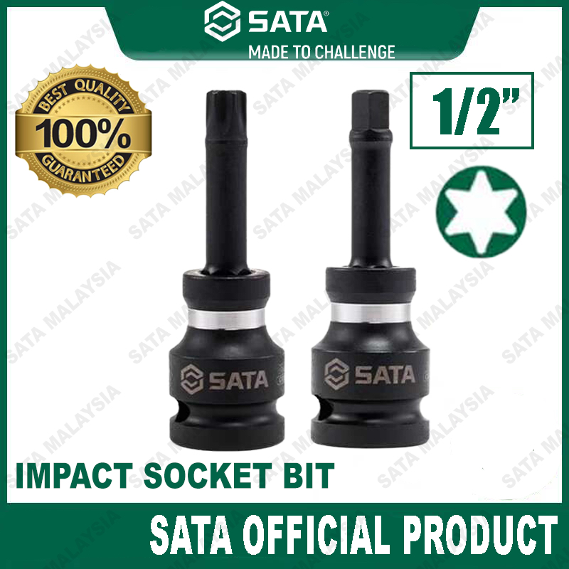 SATA Impact Socket Bit Torx 1/2" Pneumatic Torx Socket Bit Soket Bit ...