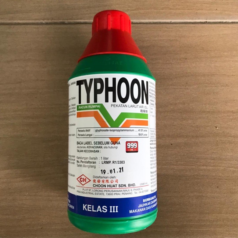 1Ltr Typhoon Glyphosate 41% Herbicide Racun Rumput | Shopee Malaysia