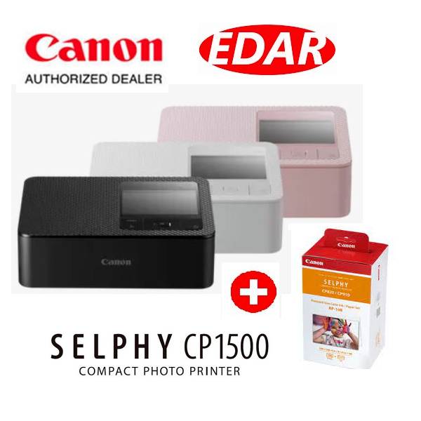 CANON SELPHY CP1500 + RP-108 High-Capacity Color Ink / Paper Set ...