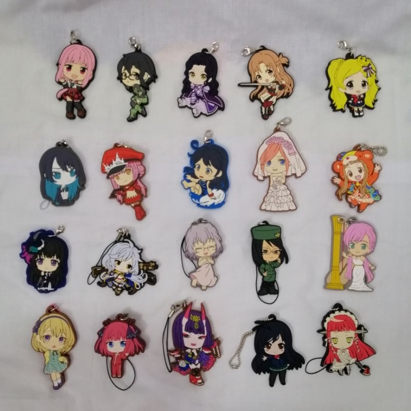 JAPAN ANIME CARTOON girl COLLECTION BANDAI JAPAN RUBBER KEYCHAIN ...