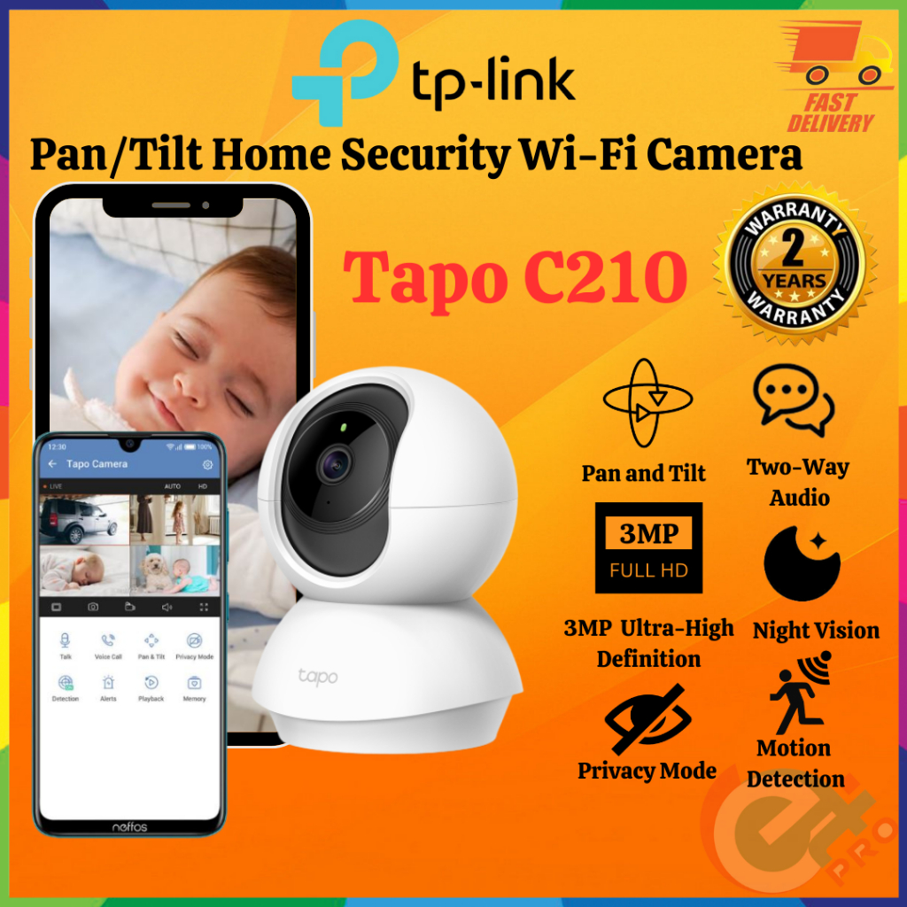 TP LINK Tapo C210 Pan/Tilt Home Security Wi-Fi Camera | Shopee Malaysia