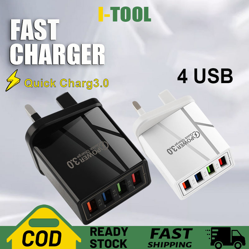 Charger Fast Charging Adapter Charger Usb Plug Socket Android iPhone ...
