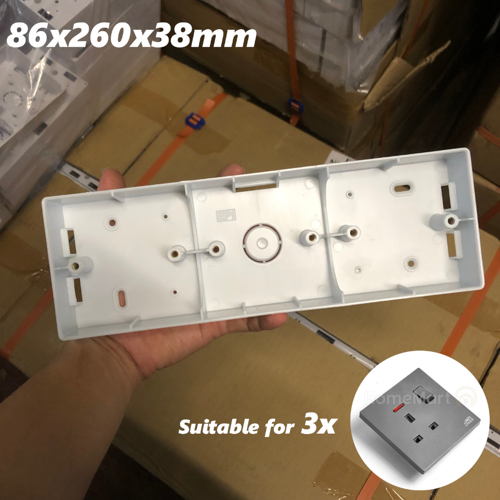 PVC Box Surface Nut Box | Electrical Box | Conceal Base | Wall Switch ...