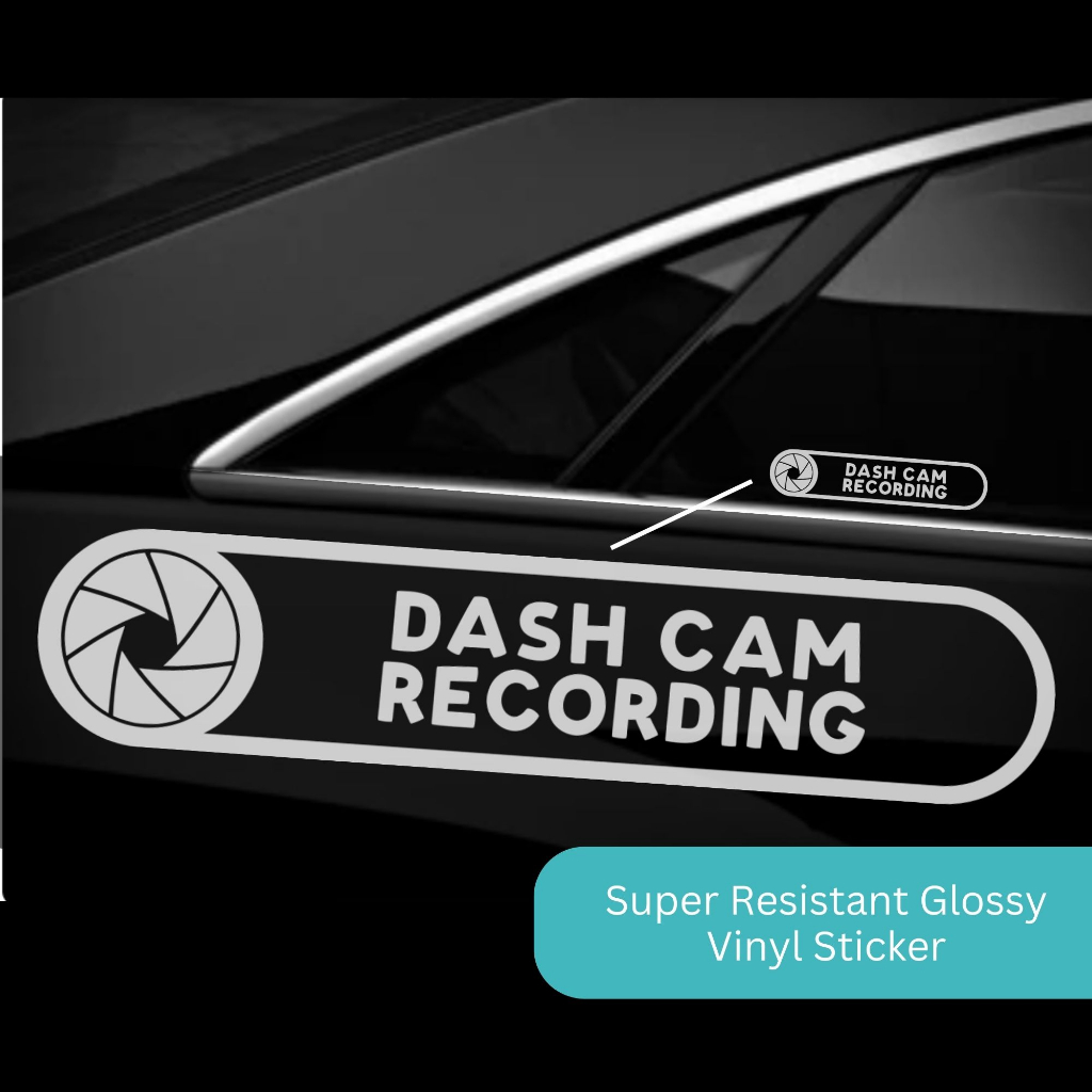 Dash Cam Recording 01 (2 pcs/set) - Car Truck Lorry Sticker DIY Vinyl ...